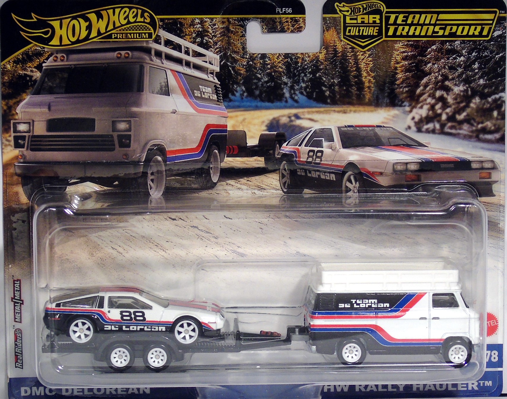 Car Culture Team Transport DMC Delorean and HW Rally Hauler