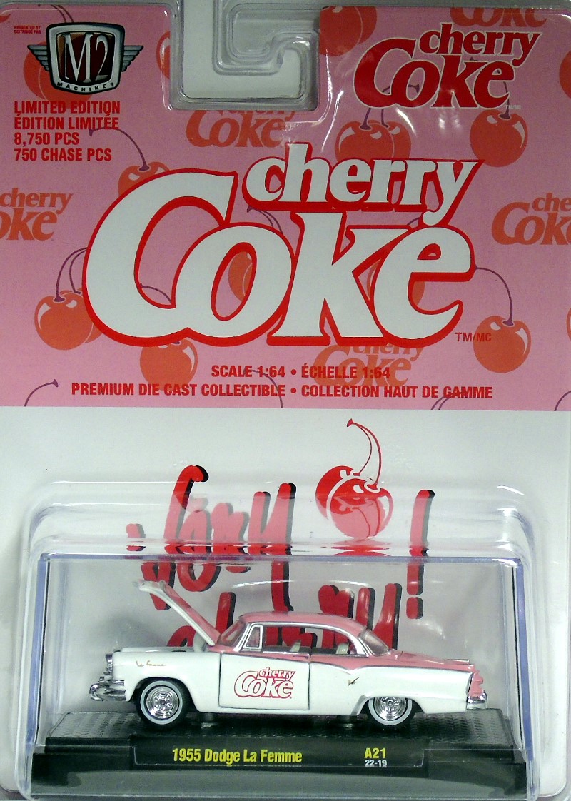 M2 Machines Coca Cola Release A21 1955 Dodge La Femme CHERRY COKE