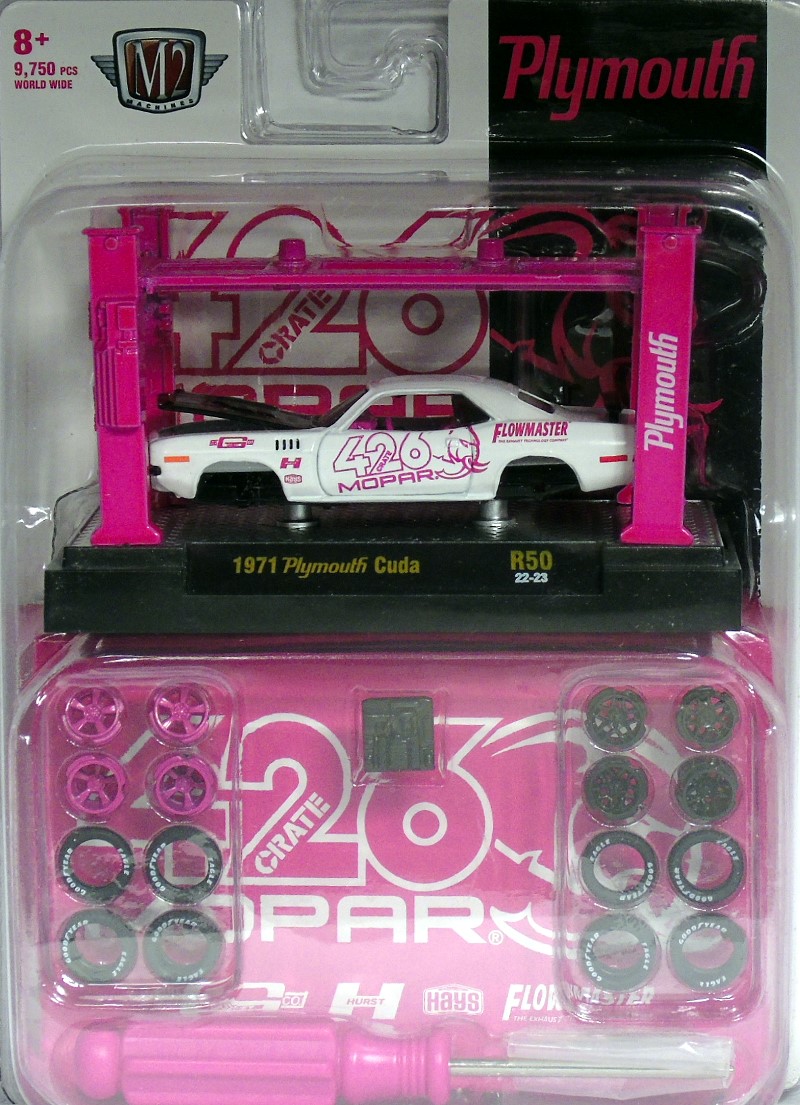 M2 Machines Model Kit Release 50 1971 Plymouth Cuda FLOWMASTER